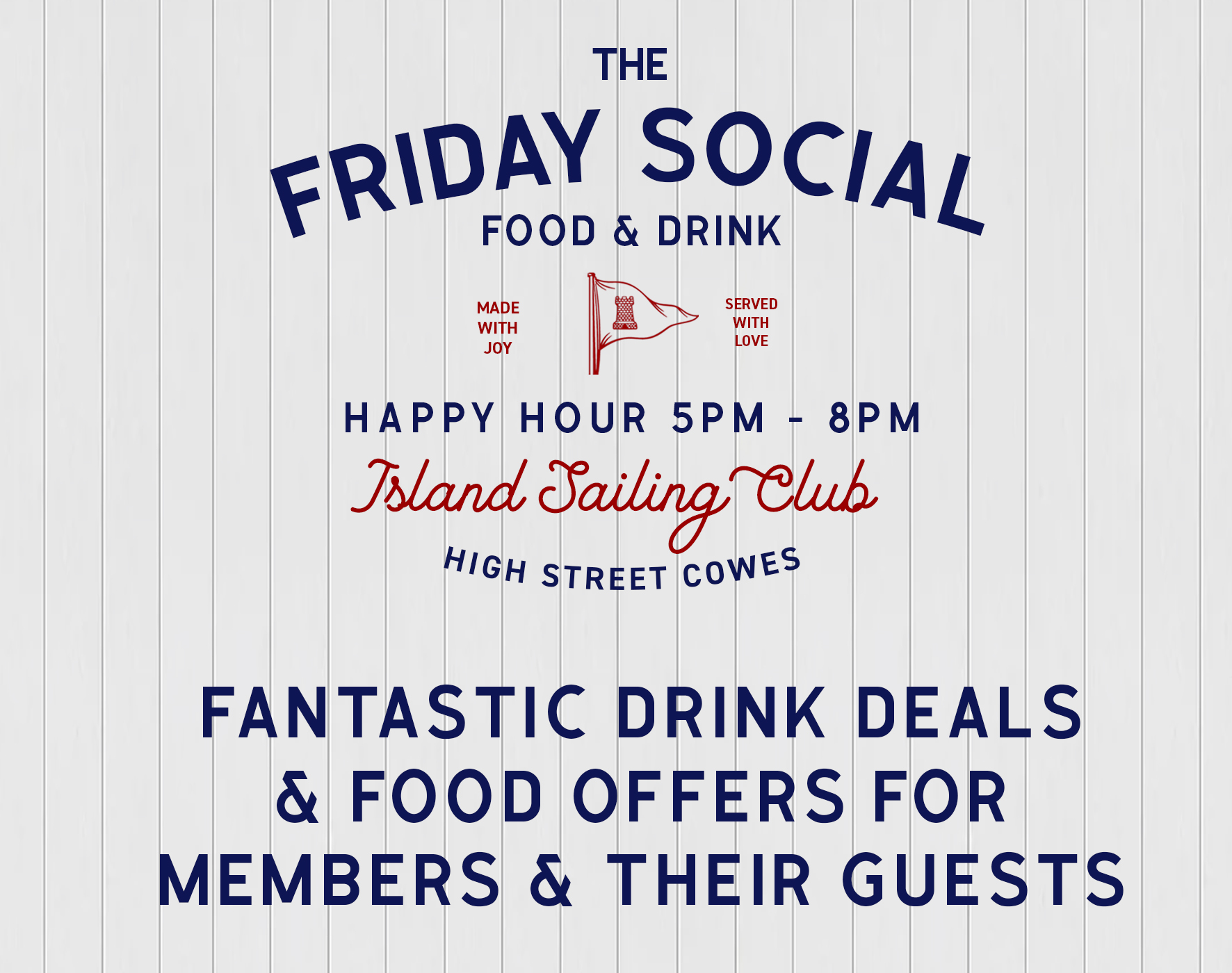 FRIDAY SOCIAL - HAPPY HOUR - Island Sailing Club